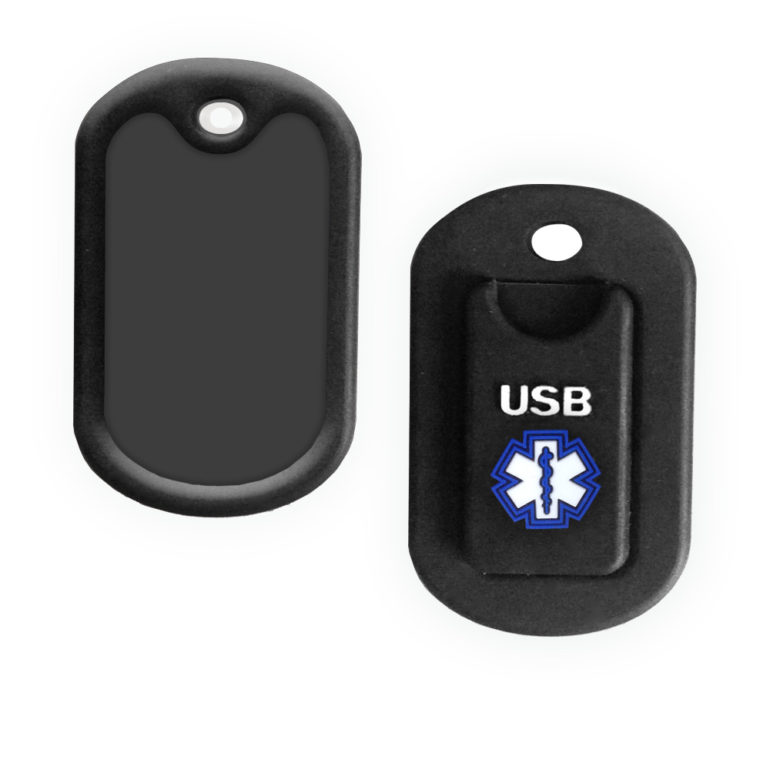 Informer USB Medical Alert ID Dog Tag. 2GB USB and Engraved Dog Tag ...