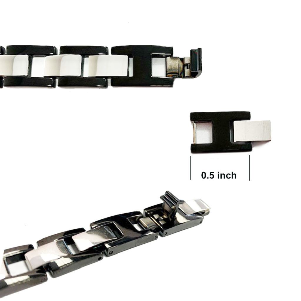 Tail Chain Extender (0.5″) for Men’s Stainless Steel Black Box Link ...