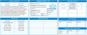 Emergency Medical Card – Universal Medical Data
