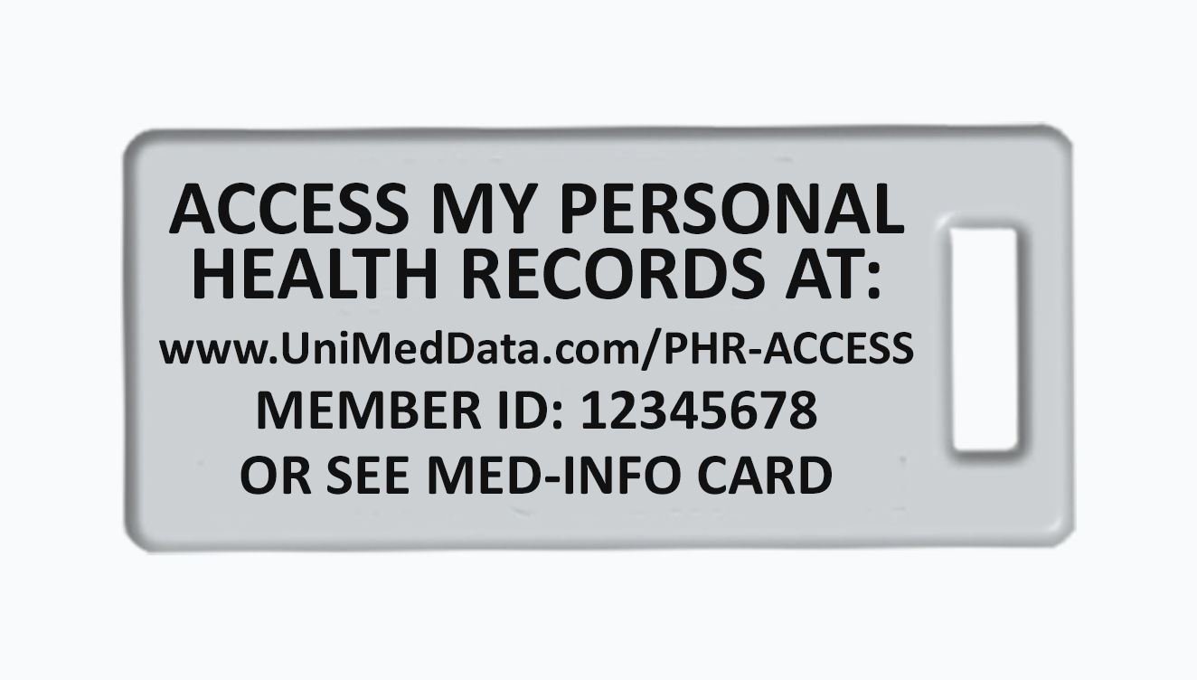 Access PHR Acrylic Replacement Plate – Universal Medical Data
