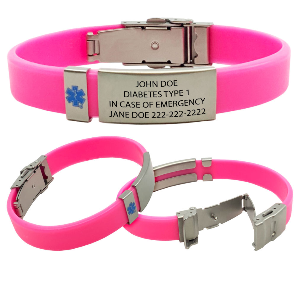 UltraSlim Medical Alert ID Bracelets – Free Custom Engraving ...