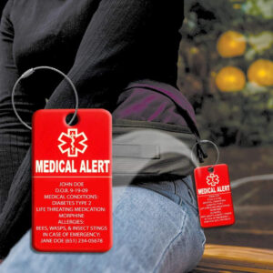 Medical Alert ID Luggage or Bag Tag. Easily Identified and Highly ...